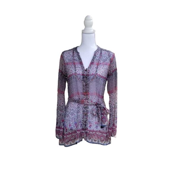 Converse | Tops | Converse Boho Paisley Print Sheer Top | Poshmark